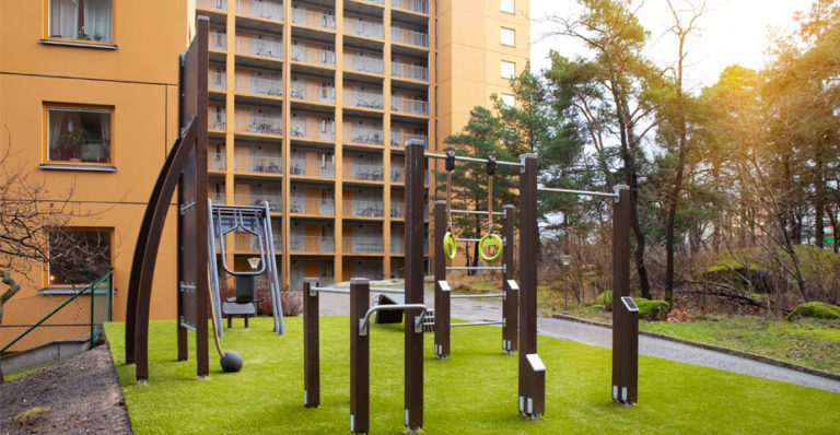 Outdoor gym – Stockholms studentbostäder